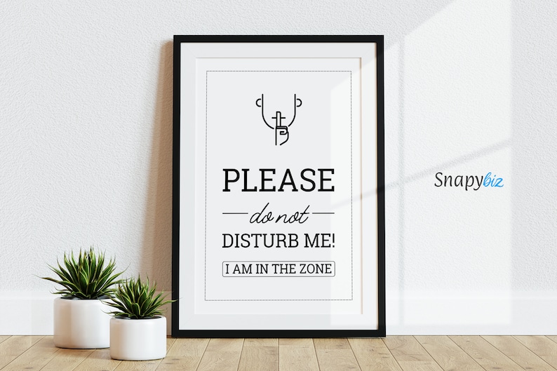 Printable Do Not Disturb Sign: Office Door Hanger (printable PDF) - Etsy
