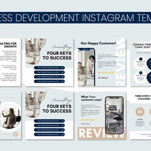 Business Development Instagram Posts for Canva, Corporate Templates ...