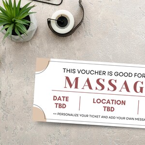 Editable Massage Gift Certificate Template, DIY Spa Coupon (canva) - Etsy