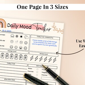 Online Mood Tracker, Boho Mood, Mood Tracker Pdf, Monthly Mood ...