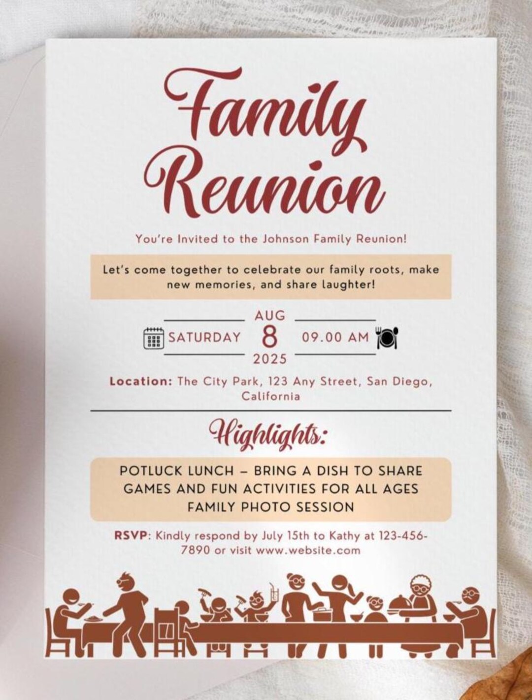 Family Reunion Invitation Letter
