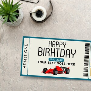 Editable Digital Racing Ticket Canva Template Customizable Race Ticket ...