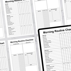 Fillable Printable Morning Routine Checklist, Printable Daily Routine ...
