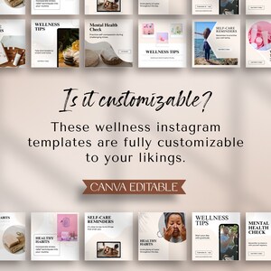Wellness Instagram Post Template Health Social Media Template Fitness ...