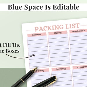 Editable Packing List Family Packing List Family Packing List for ...