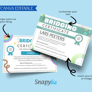 Editable Girl Scout Bridging Certificate, Canva Template (digital ...