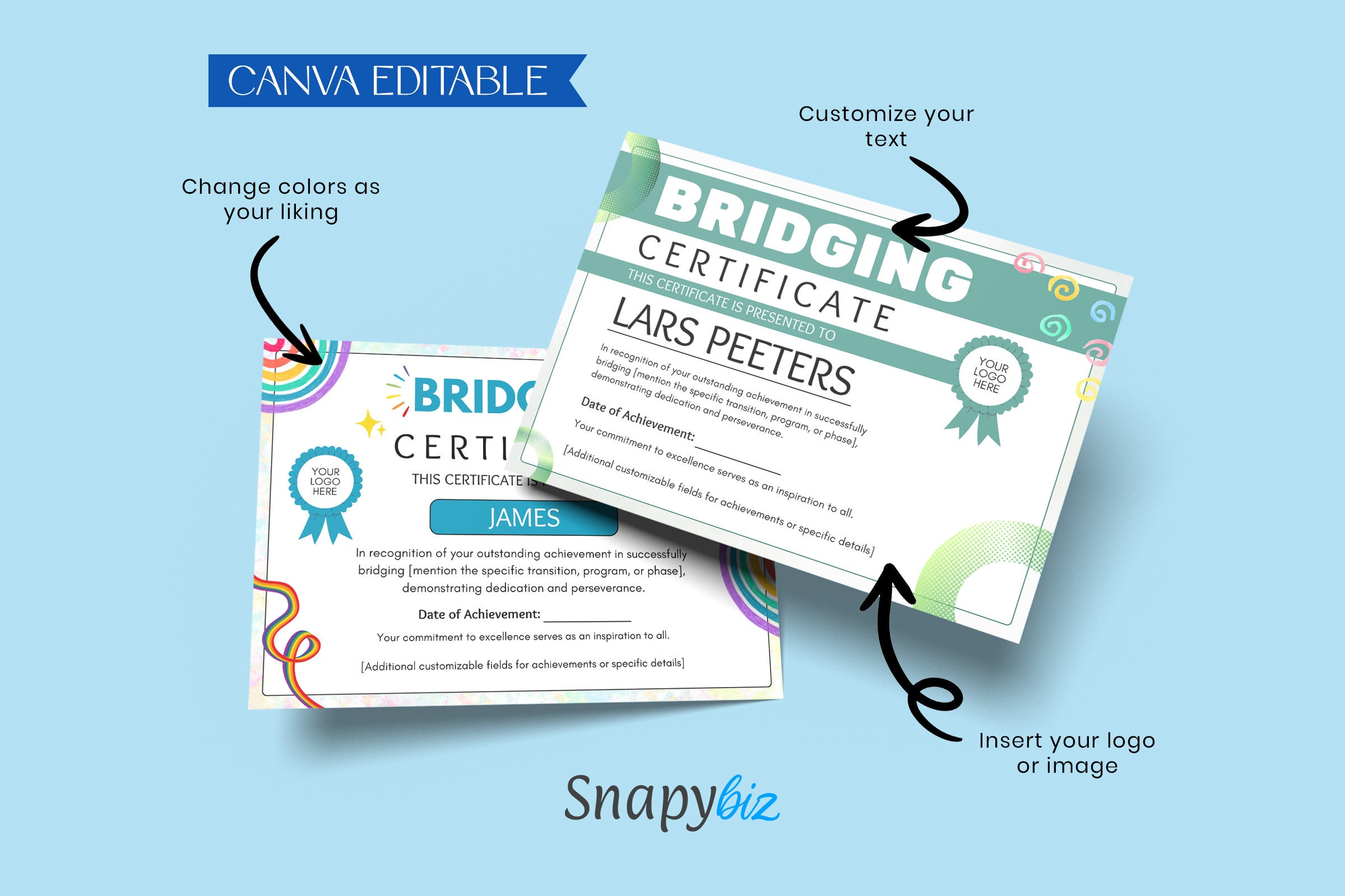 Editable Girl Scout Bridging Certificate, Canva Template (digital ...