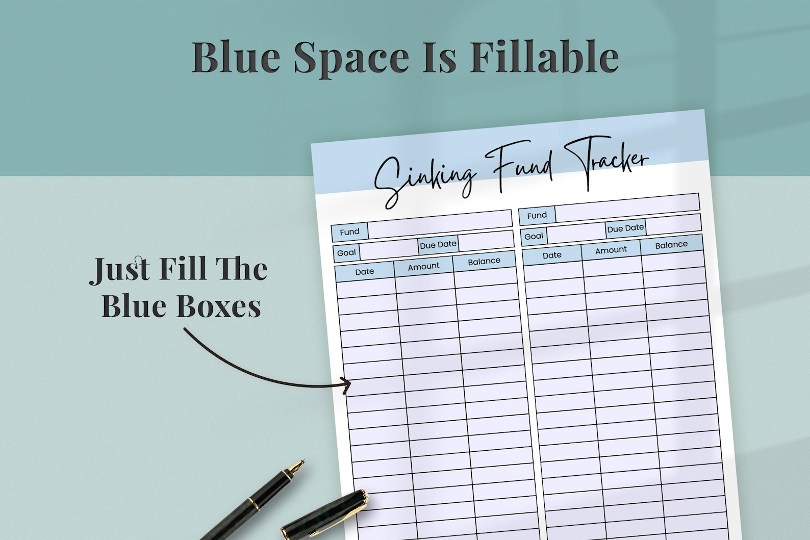 Fillable Sinking Fund Tracker, Printable Savings Goal Sheet (PDF) - Etsy