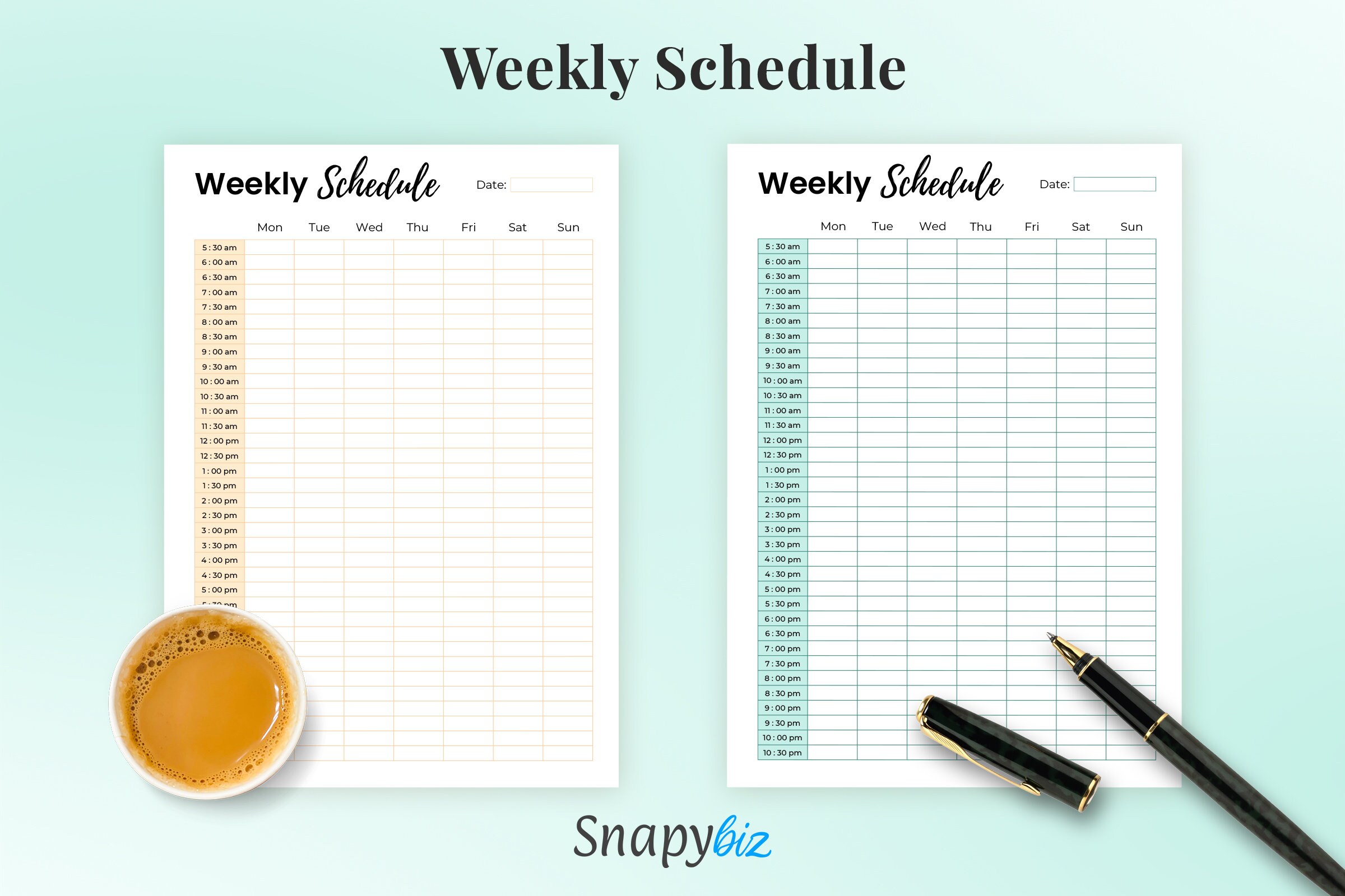 Half Hour Weekly Schedule Editable Half Hour Weekly Schedule - Etsy