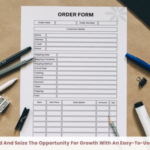 Order Form Editable, Order Tracking, Business Forms, Canva Templates ...