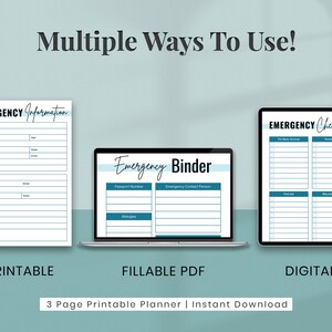 In Case of Emergency Binder | Printable in Case of Death Checklist ...