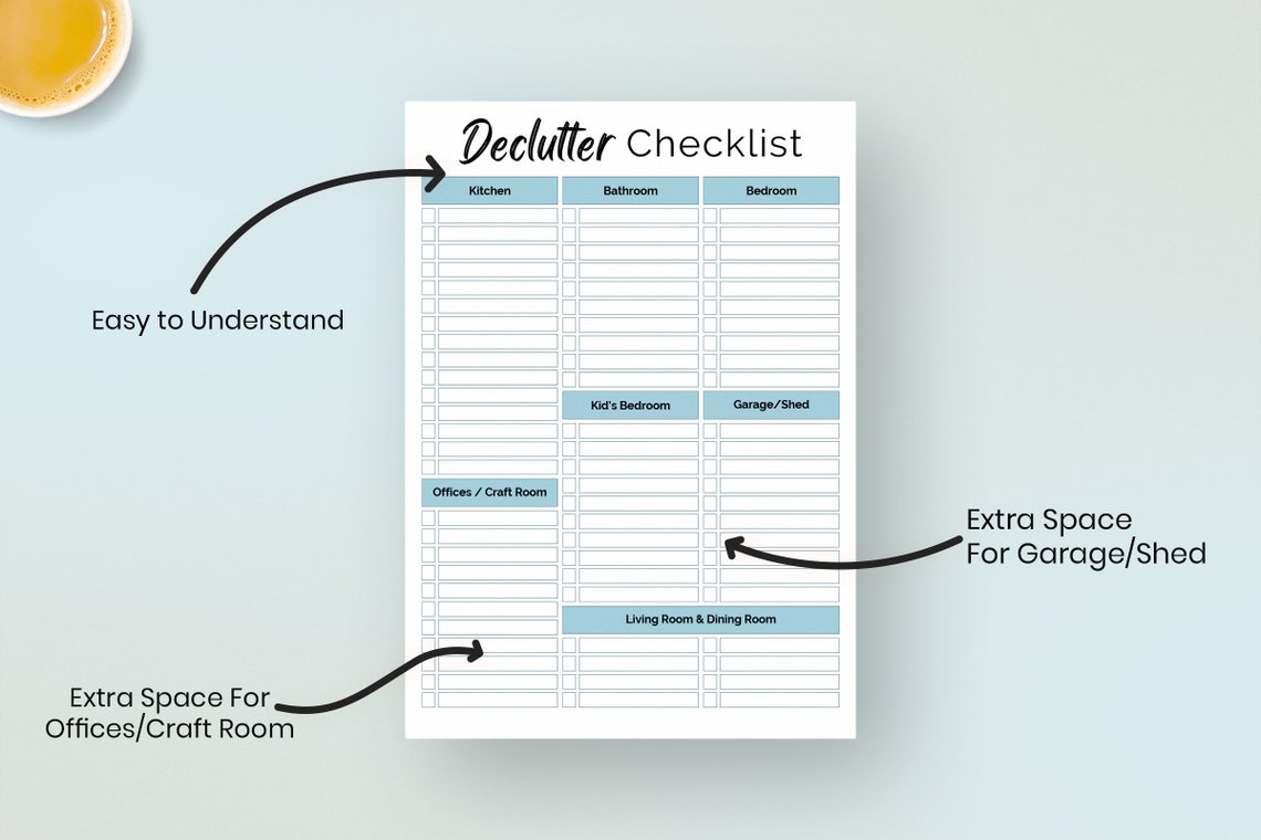 Ultimate Decluttering Checklist Declutter Mindset - Etsy