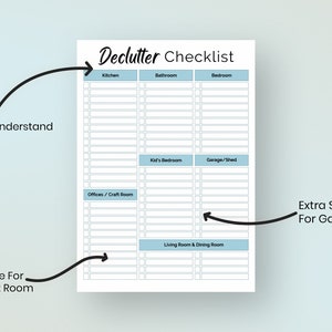 Ultimate Decluttering Checklist | Declutter Mindset | Declutter List ...