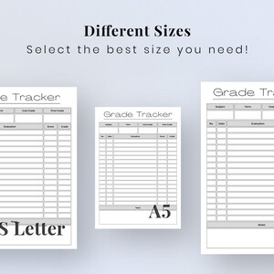 Printable Grade Tracker for Students Grade Tracker Student Grade ...