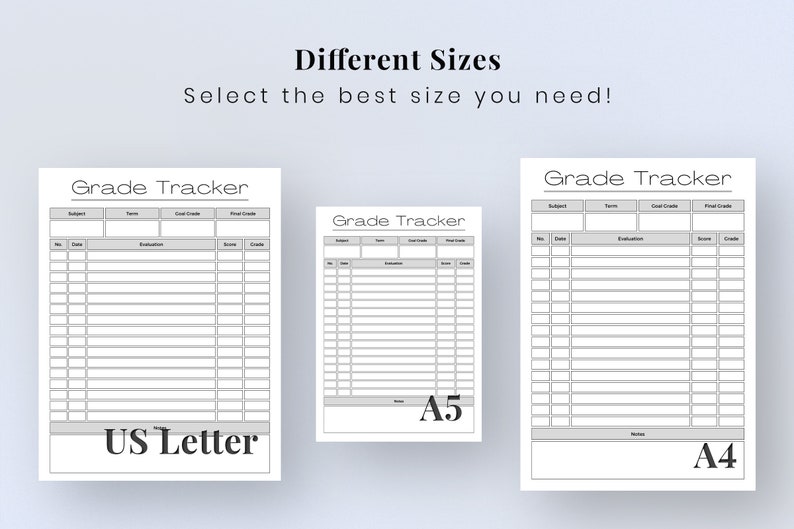 Printable Grade Tracker for Students Grade Tracker Student - Etsy