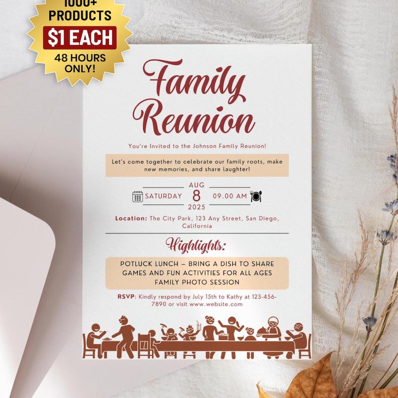 Family Reunion Flyer - Etsy