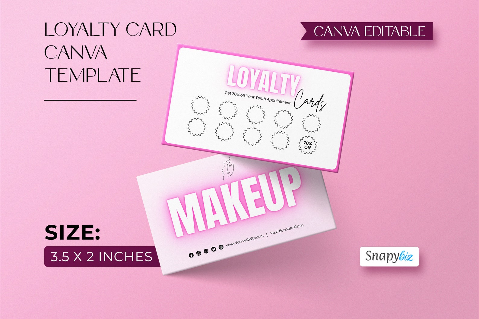 Loyalty Card Canva Editable Template Loyalty Card Designs - Etsy