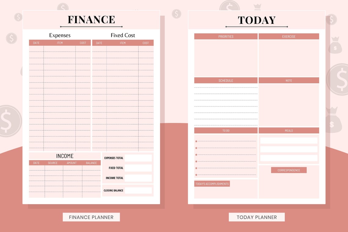 Finance Canva Planner Printable Finance Planner Budget - Etsy