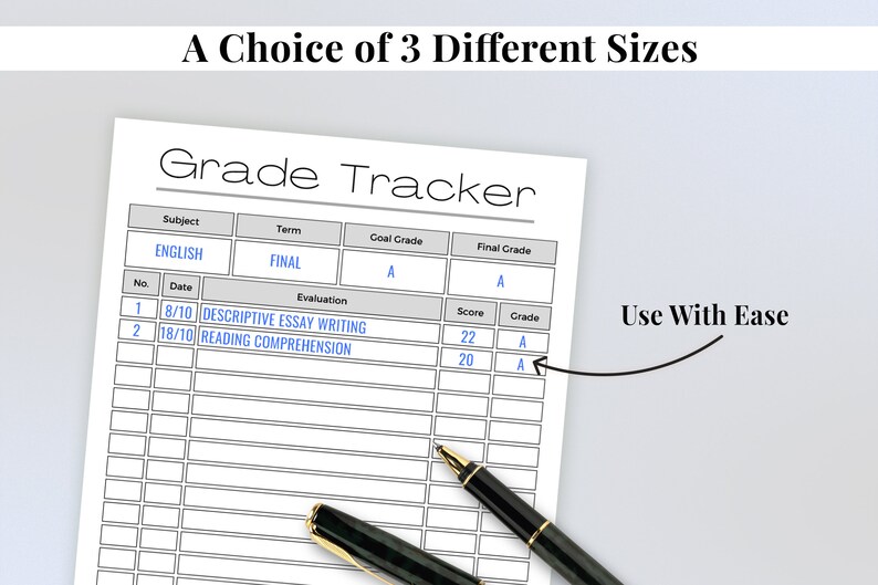 Printable Grade Tracker for Students Grade Tracker Student - Etsy