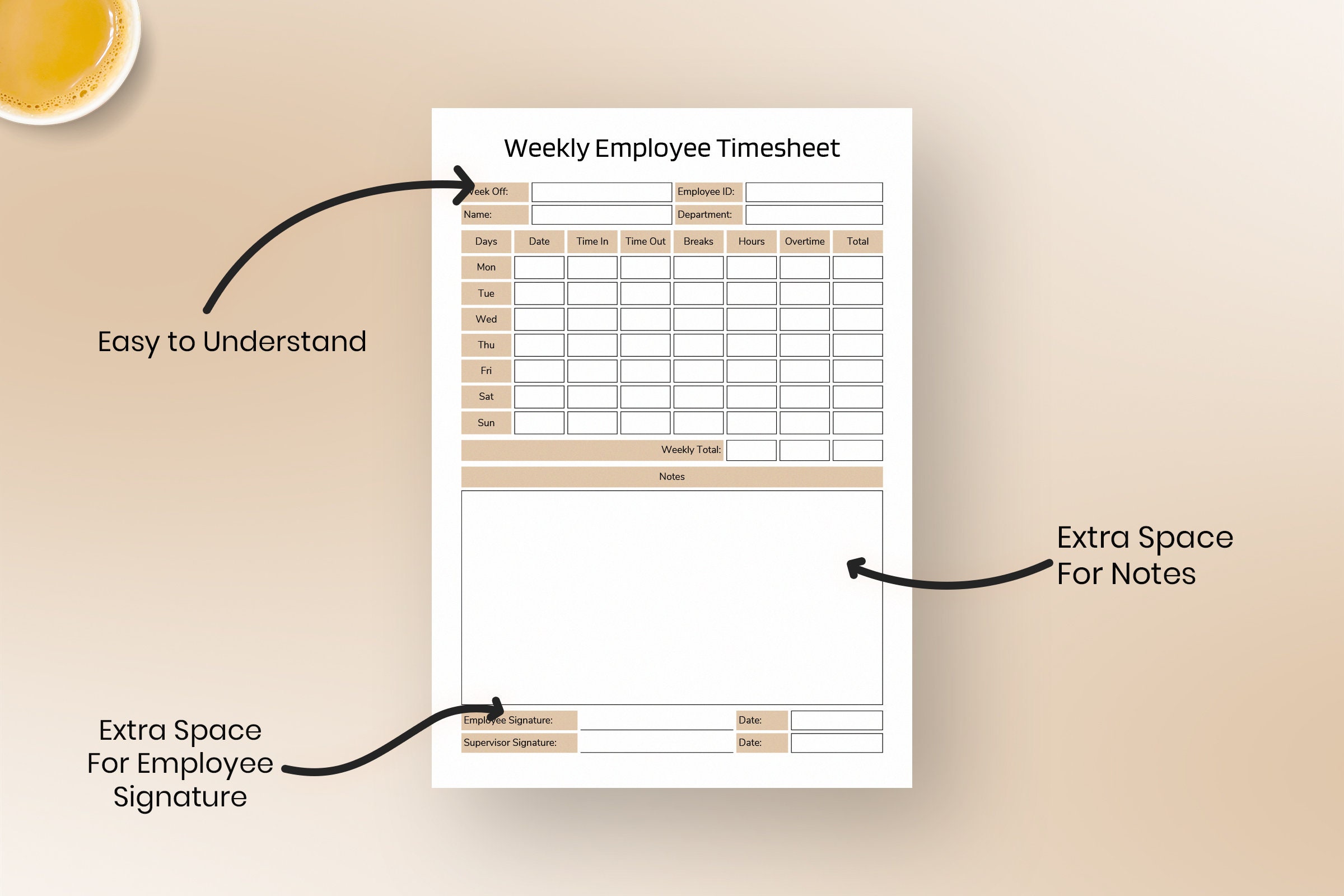 Employee Timesheet Printable Timesheet Time Card Time - Etsy Australia