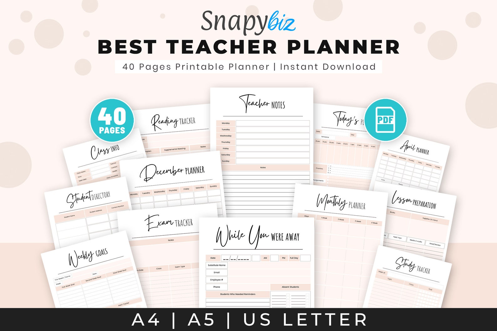 Best Teacher Planner Planner for Teachers Teacher Planner - Etsy