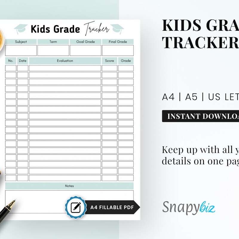 Grade Tracker - Etsy