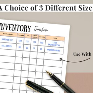Editable Inventory Log Printable, Inventory Tracker, Product Inventory ...