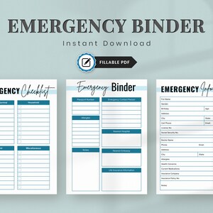 In Case of Emergency Binder | Printable in Case of Death Checklist ...