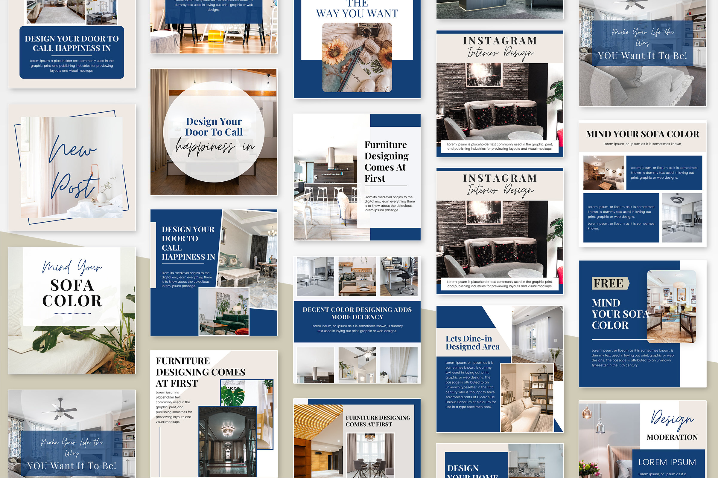 Interior Design Instagram Posts Social Media Content for - Etsy
