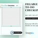 Editable to Do Checklist Printable Planner Pdf, Checklist Printable Pdf ...