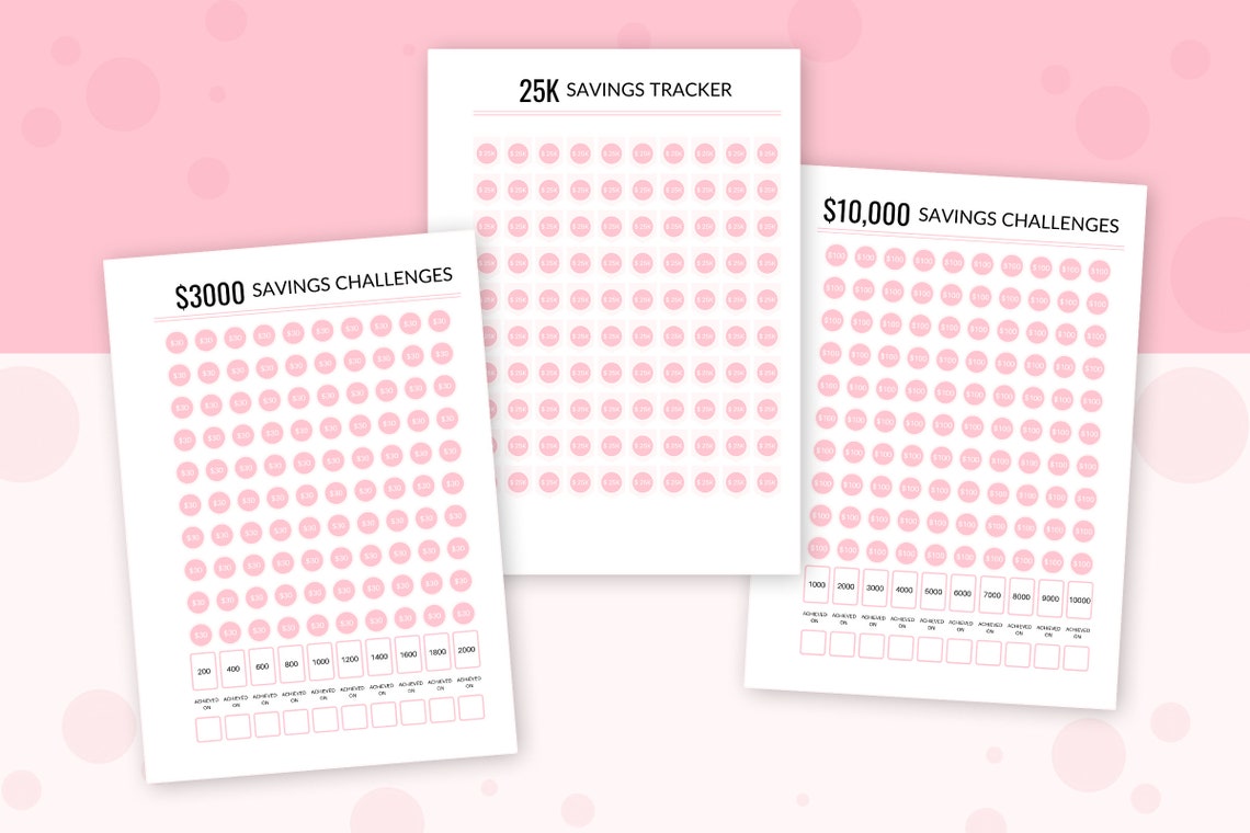 Savings Log Printable Planner Money Saving Inserts Saving - Etsy