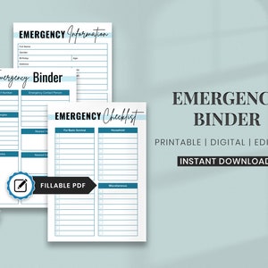 In Case of Emergency Binder | Printable in Case of Death Checklist ...