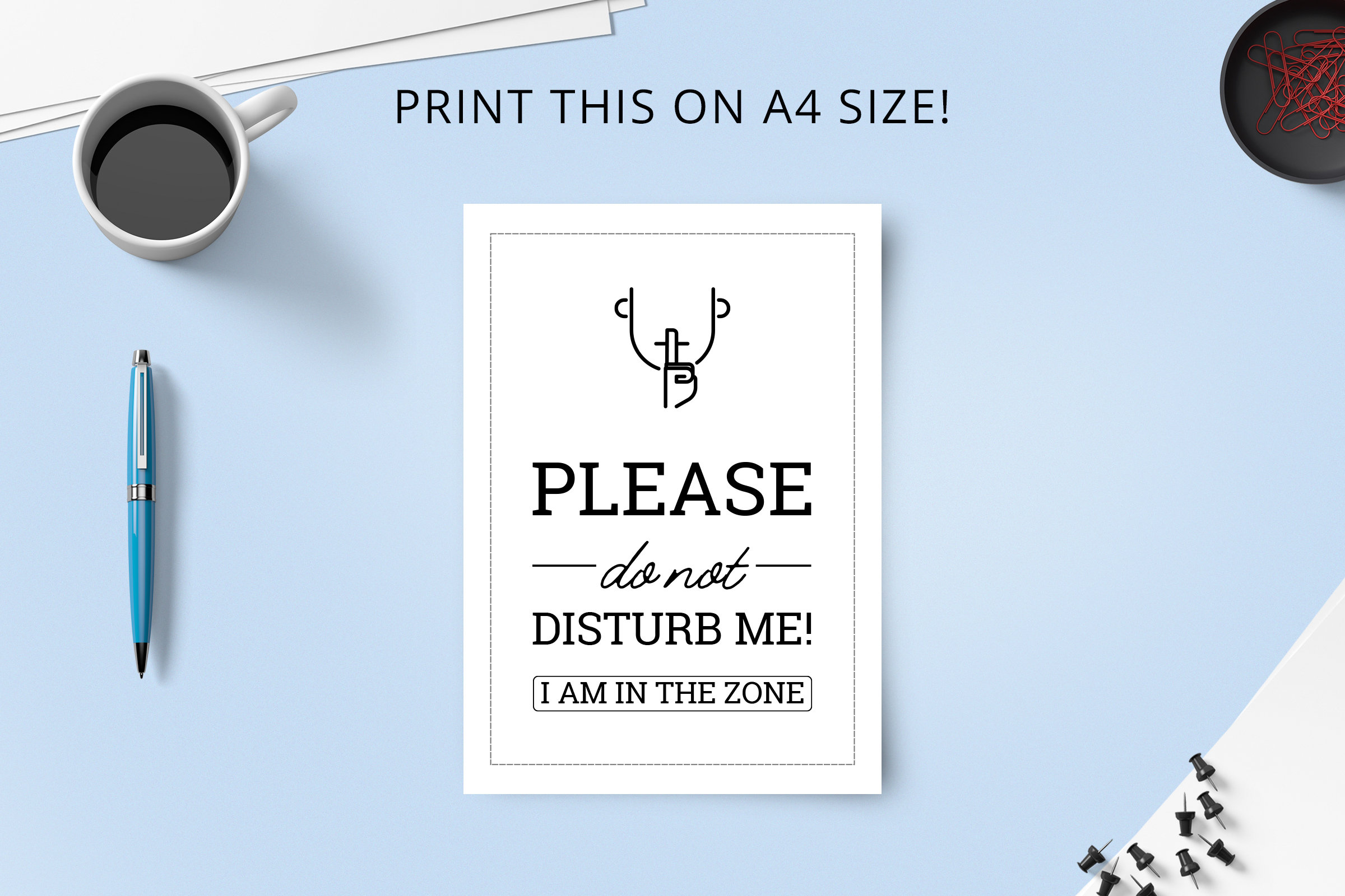 Printable Do Not Disturb Sign: Office Door Hanger (printable PDF) - Etsy