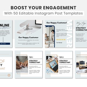 Business Development Instagram Posts for Canva, Corporate Templates ...