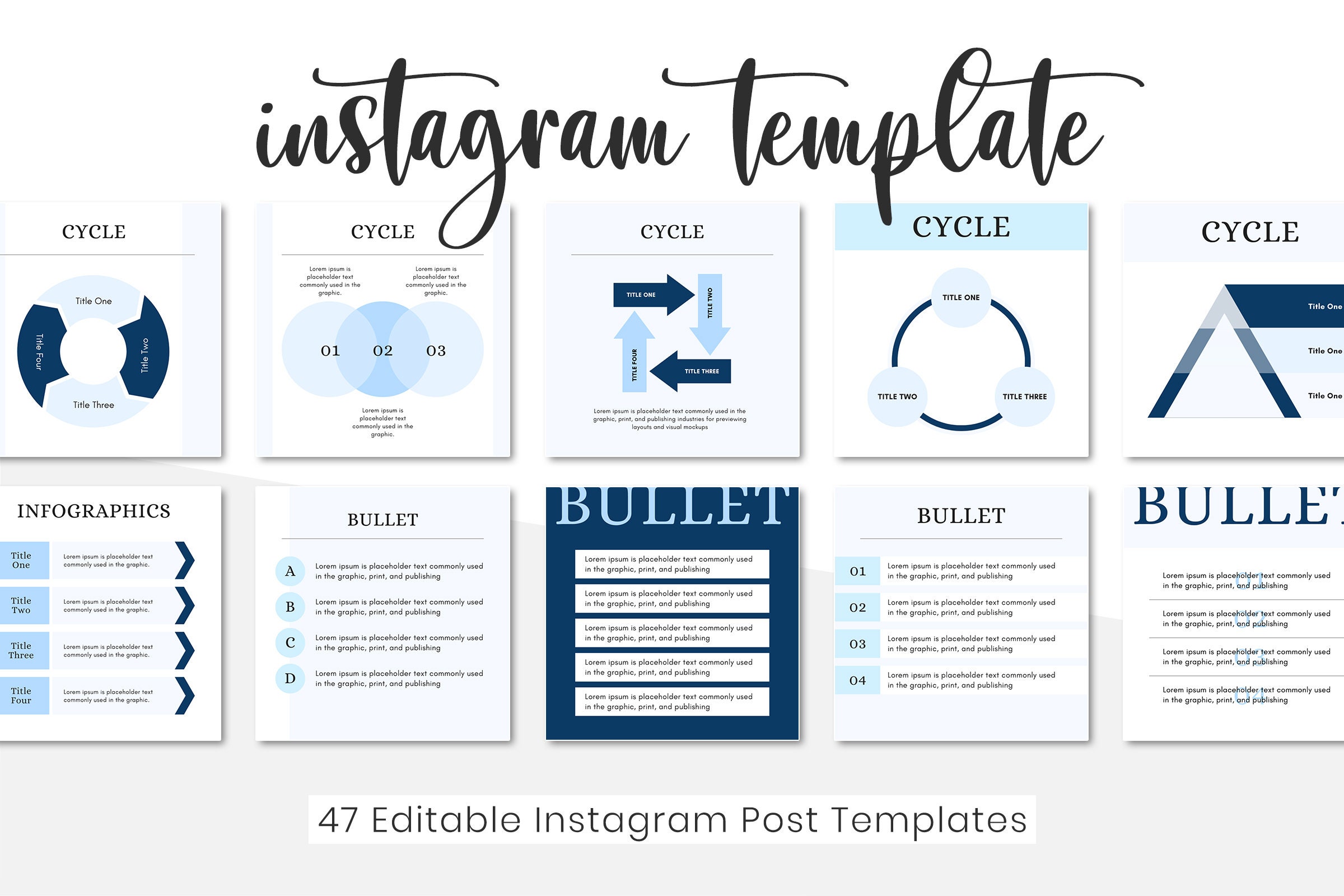 Instagram Canva Template, Chart and Infographic, Social Media, Digital ...