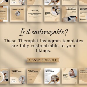 Therapist Instagram Templates Canva Templates Medical - Etsy