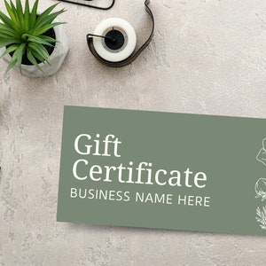 Editable and Printable Minimal Gift Certificate Template Gift - Etsy