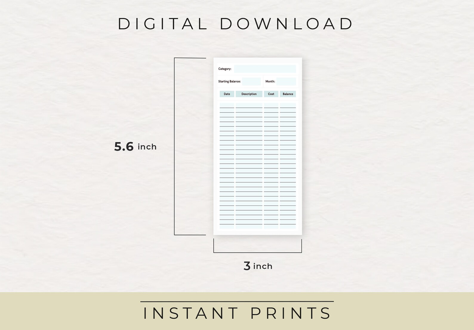 Cash Envelope Insert Printable for Budgeting Cash Envelope - Etsy