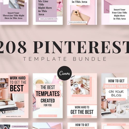 Pinterest Templates Canva Pinterest Pins Pinterest Marketing - Etsy