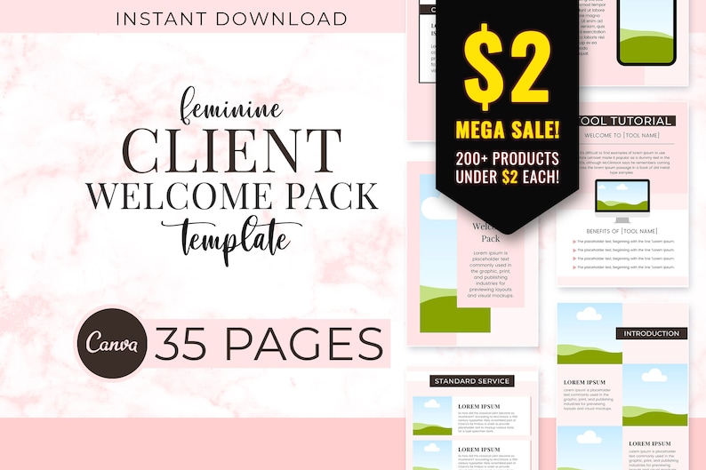 Client Welcome Packet Template Client Onboarding Template - Etsy