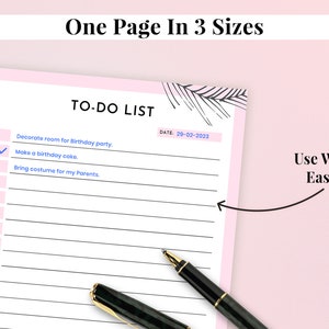 Fillable To-do List Printable Planner PDF, Printable Checklist ...