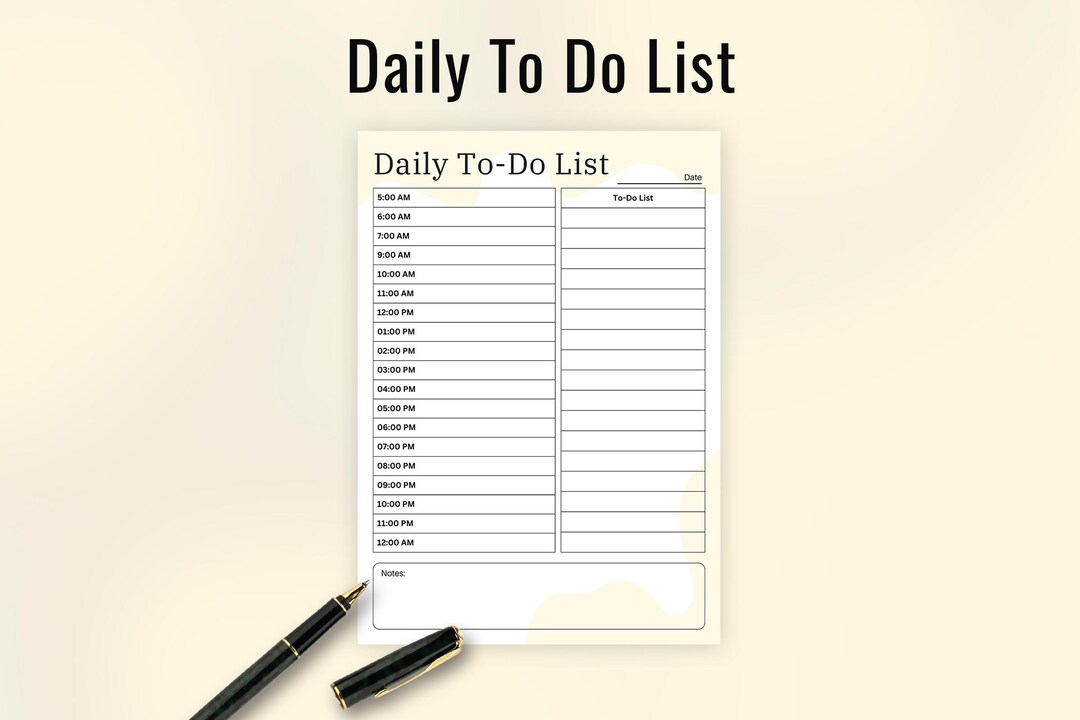 Daily to Do List Printable, Cute Daily Planner, Daily Task Tracker, To ...