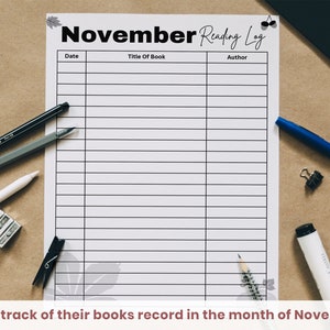 Reading Log Printable, Reading Tracker Printable, Book Log Template ...