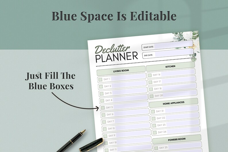 Declutter Checklist Printable Editable Declutter Challenge - Etsy