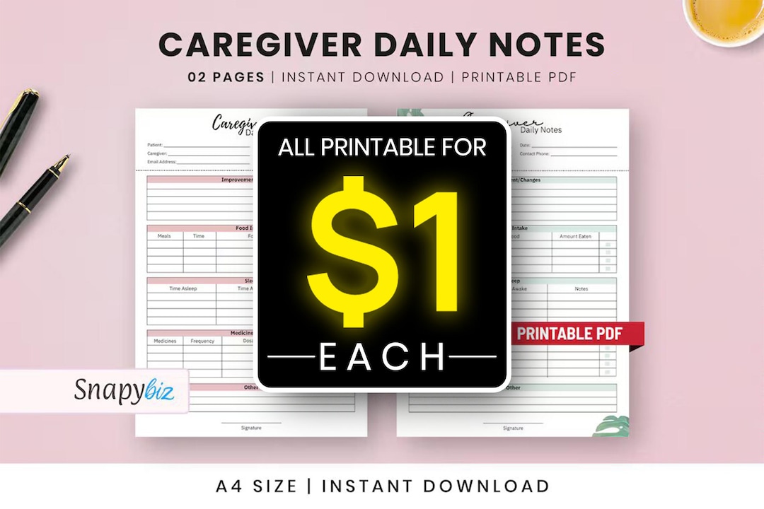 Printable Caregiver Forms PDF Printable Caregiver Assessment Forms ...