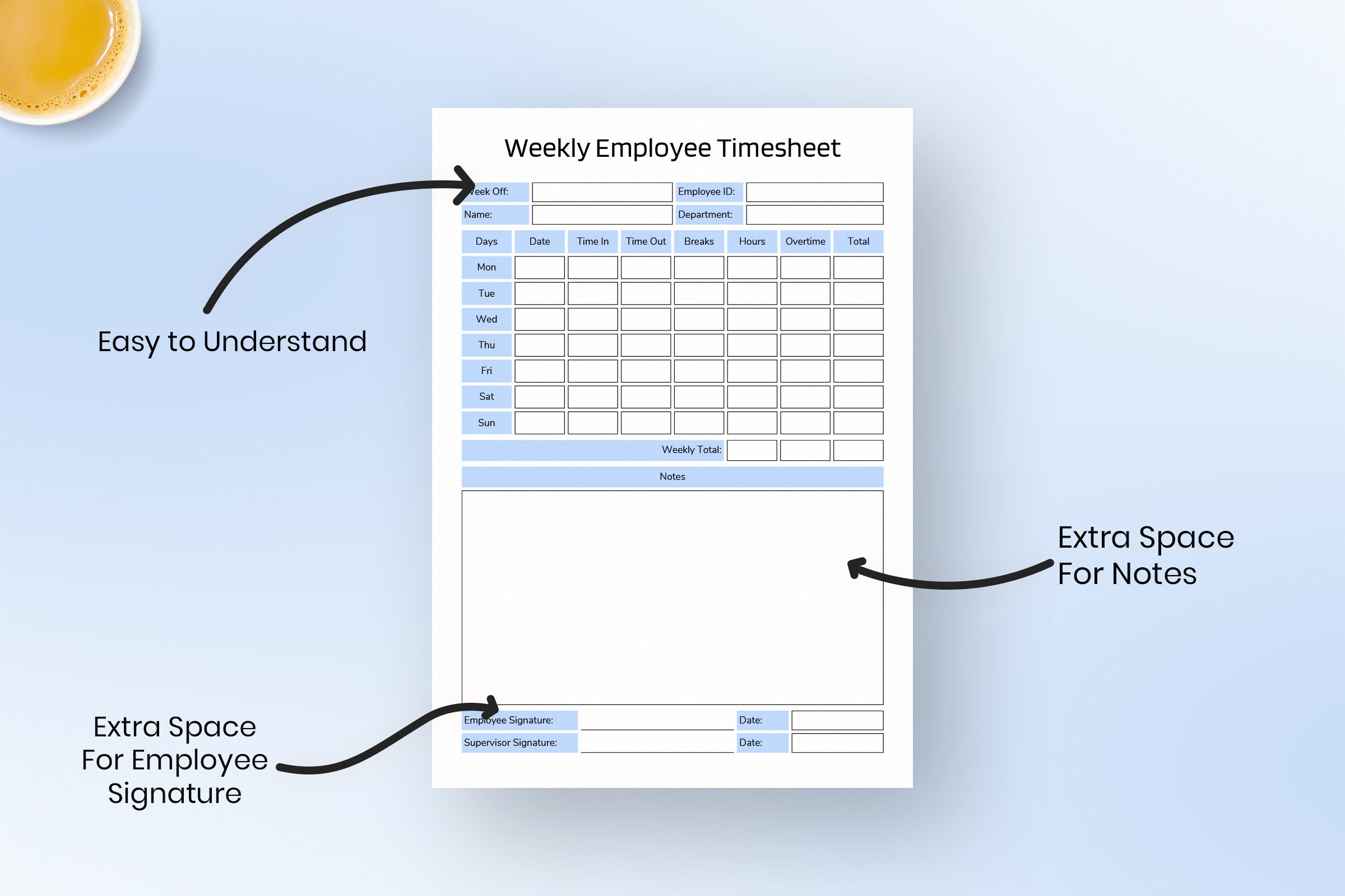 Employee Timesheet Printable Timesheet Time Card Time - Etsy Australia