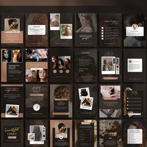 Hair Stylist Pinterest Template Editable, Hair Beauty Salon Social ...