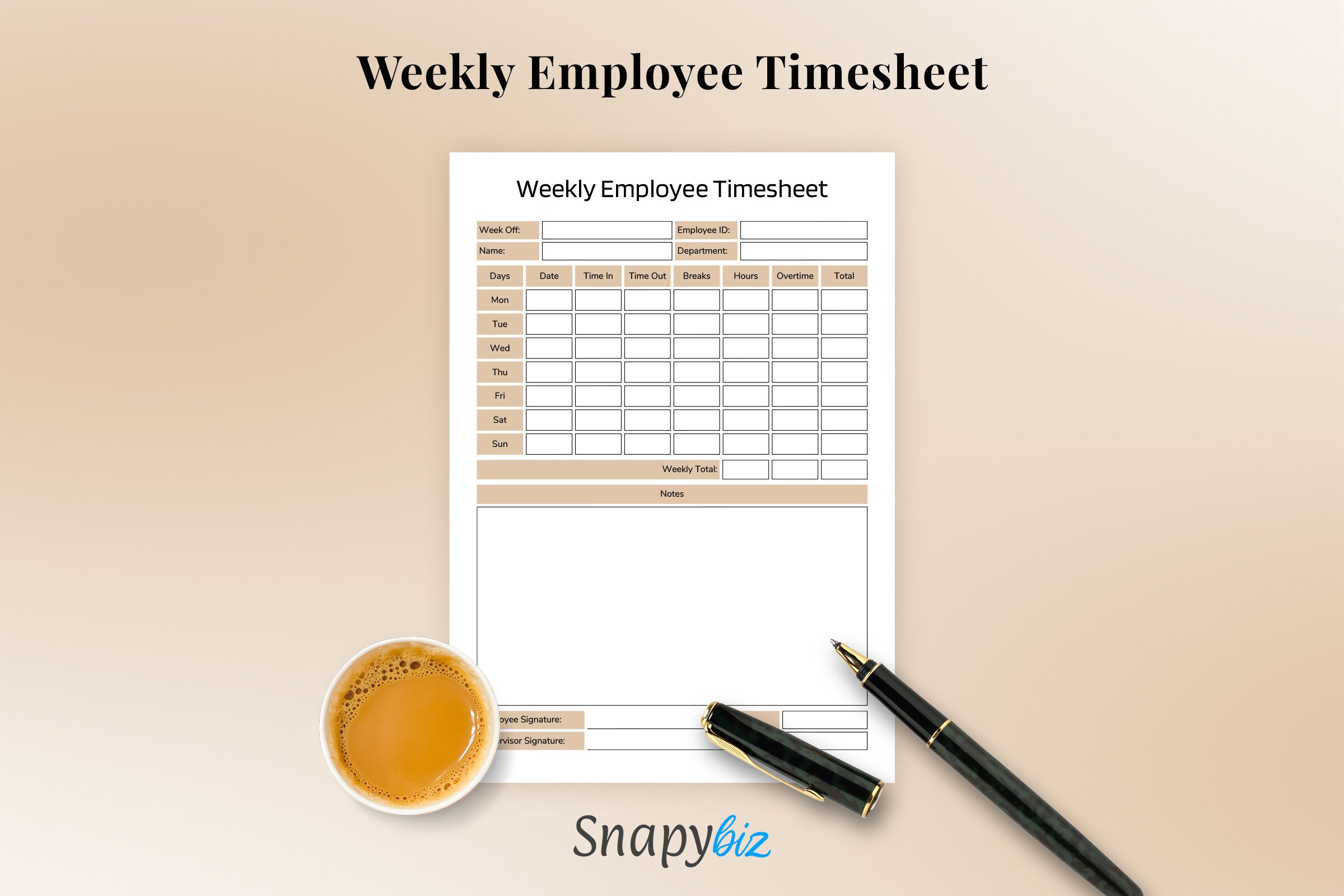 Employee Timesheet Printable Timesheet Time Card Time - Etsy Australia