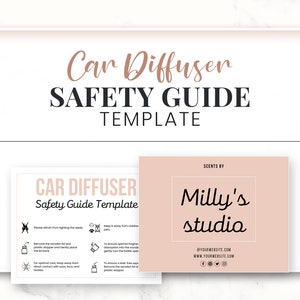 Editable Car Diffuser Safety Guide Template and Instructions, Printable ...