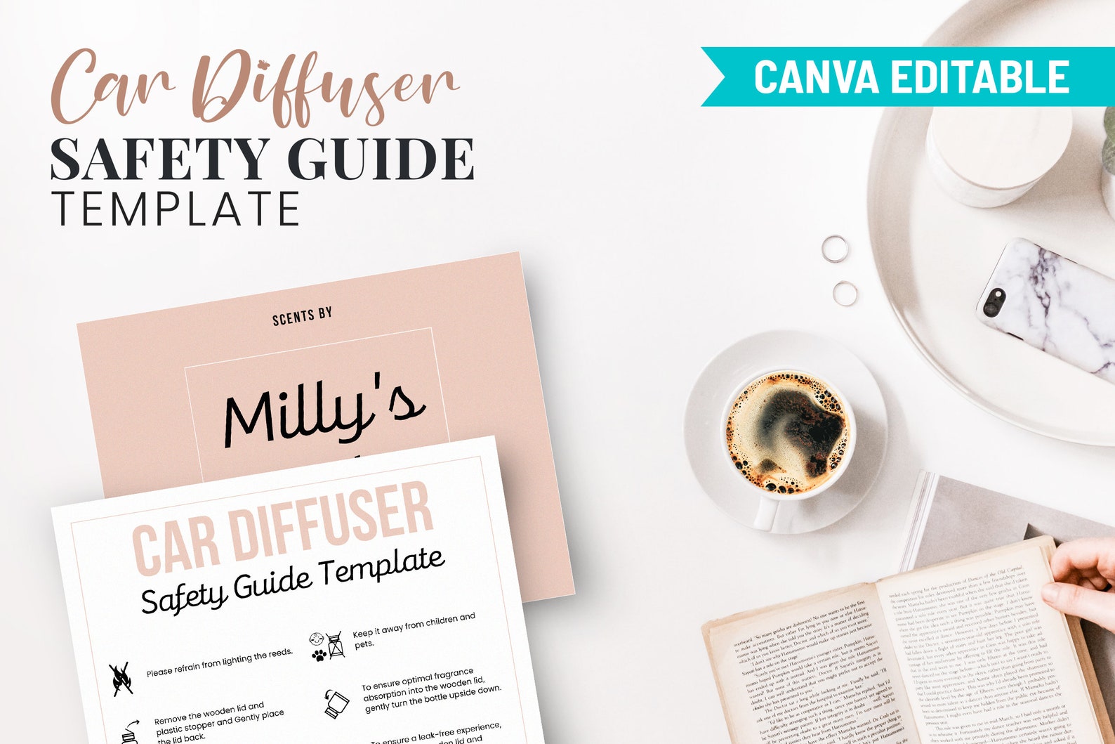 Editable Car Diffuser Safety Guide Template and Instructions, Printable ...